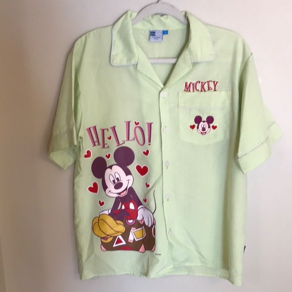 Disney | Tops | Mickey Mouse Button Down Shirt Rare | Poshmark